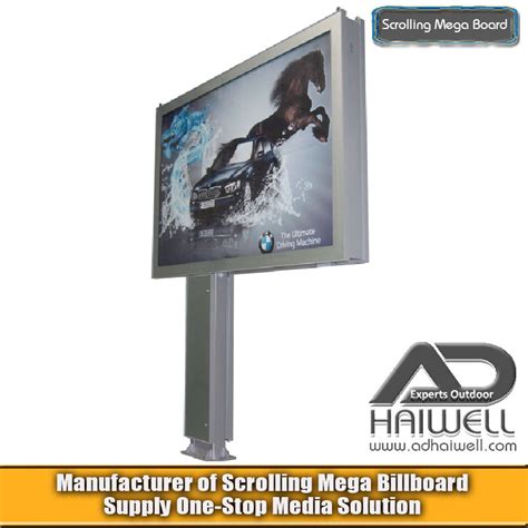 Cantilever Scrolling Rotating Dynamic Ads Display Billboard Adhaiwell