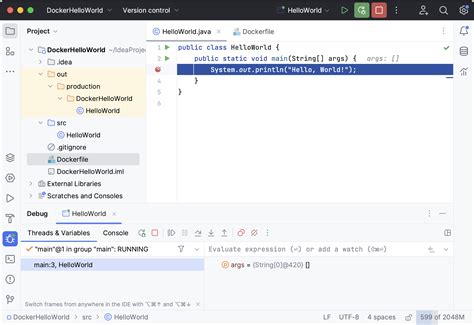 使用 Docker 运行和调试 Java 应用程序 Intellij Idea 文档