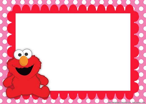 Elmo Birthday Invitations Template
