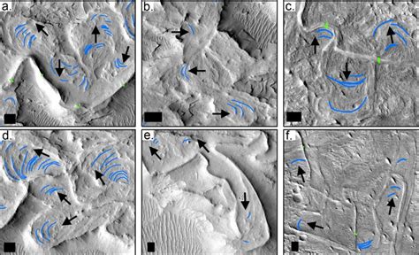 Morphologies Of Meander Deposits In Aeolis Dorsa The Upper Row Of Download Scientific Diagram