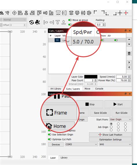 Frame Acceleration Control LightBurn Software Questions LightBurn Software Forum