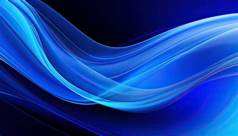 Premium Photo Abstract Wave In Blue Background Soft Lines And Shapes Delicate Curves Generative Ai
