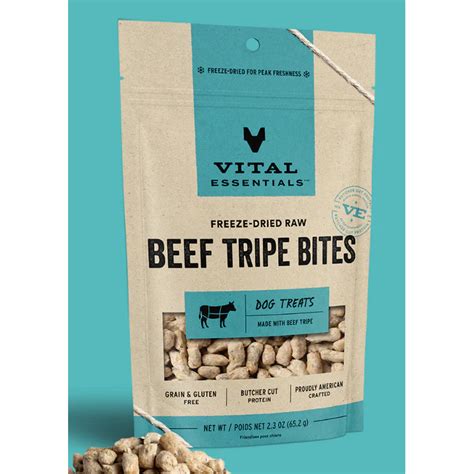 Vital Essentials Freeze Dried Treat Beef Tripe Bites Petmax
