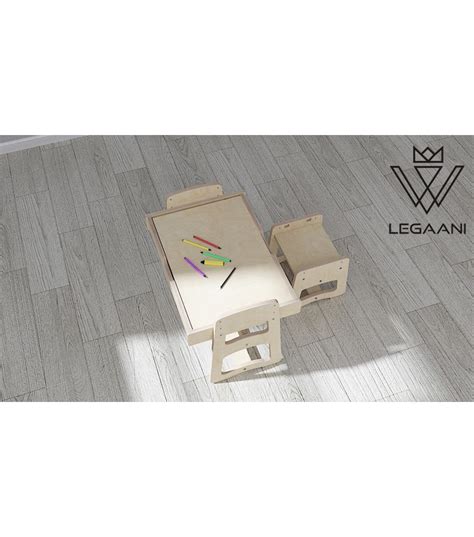 საბავშვო მაგიდა ტრანსფორმერი სიმაღლის რეგულირებით