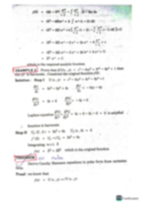 Solution Method Of Constructing An Analytic Function Example Studypool