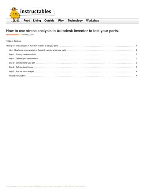how to use stress analysis in autodesk inventor to pdf
