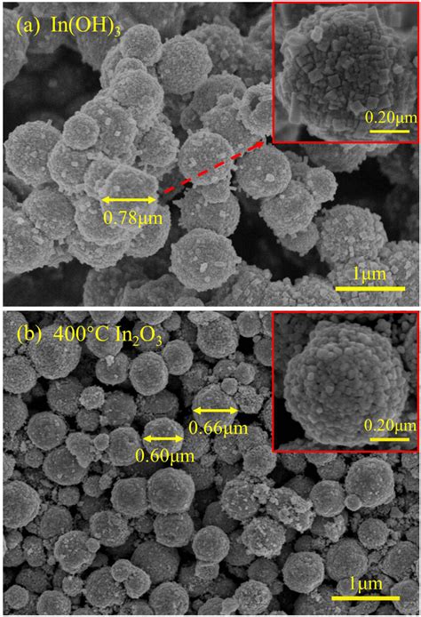 SEM Images Of As Synthesized Powder A In OH 3 B In2O3 Download Scientific Diagram