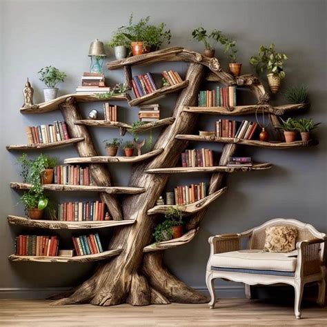 Tree Shaped Bookshelf Creative Diy Plans And Stylish Designs