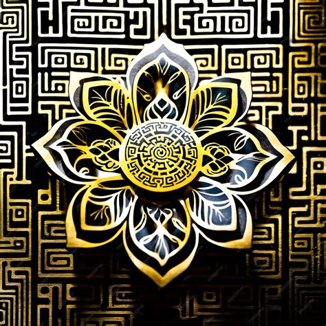 Premium Ai Image A Qr Code Is A Type Of Fourdimensional Matrix Barcode Relief Ancient Lotus