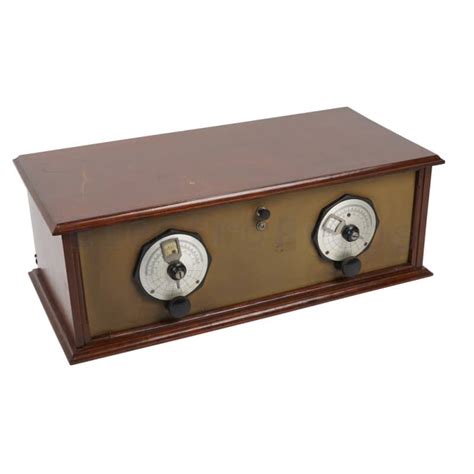 Reproduction Vintage Wooden 3 Valve Radio Receiver With Twin Tuning Dials Electro Props Hire