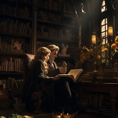 Draco And Hermione In The Library
