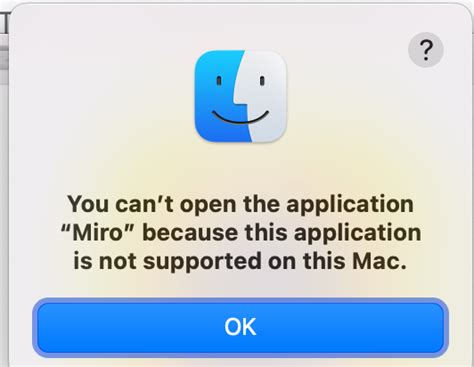 Mac App Error Miro