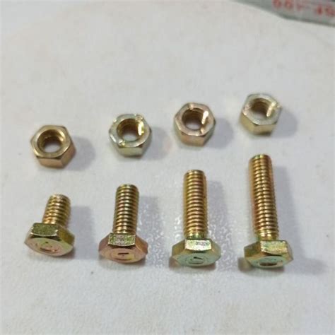 Jual Mur Baut Kuning Baut Mur M6x10~50 Shopee Indonesia