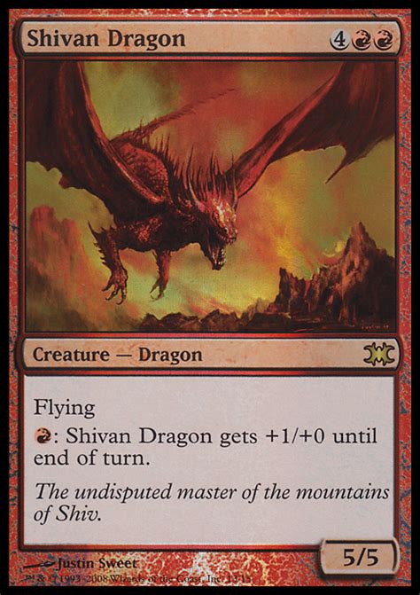 Shivan Dragon Magic The Gathering Mtg Card