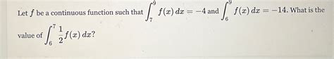 solved let f ﻿be a continuous function such that
