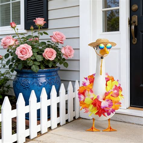 Porch Goose Outfits Summer Hawaiian 23 Yard Garden Lawn Goose Clothes