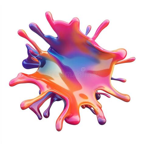 A Vibrant Splash Of Colorful Liquid With Dynamic Shapes And Gradients Stock Illustration