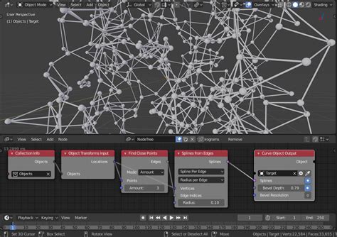 How To Connect Objects With Splines With Animation Nodes Blender