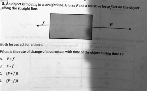 Solved An Object Is Moving In A Straight Line Along A Force F And A