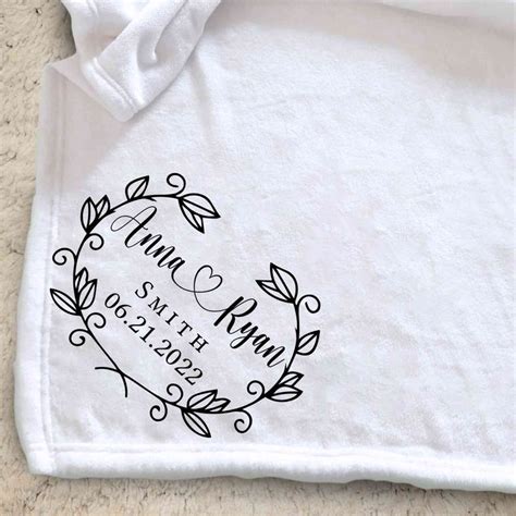 Personalized Wedding Blanket Couples T Newlywed T Custom Couch