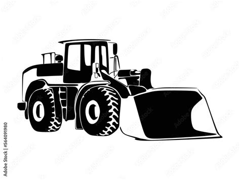 Loader Icon Heavy Equipment Silhouette Heavy Equipment Symbol Project Tool Wheel Loader