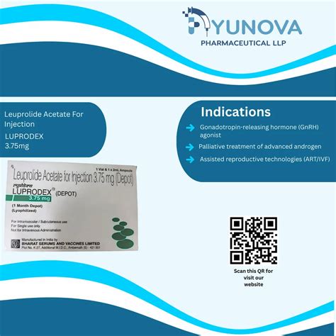 Luprodex Leuprolide Acetate For Injection 375mg Depot For Prostate