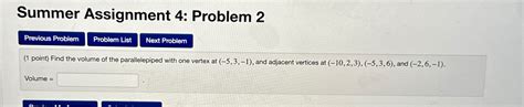 Solved Summer Assignment 4 Problem 21 ﻿point ﻿find The