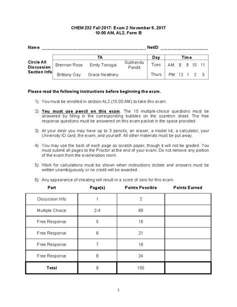 Exam 2 F2017 Past Exam 2 2017 With Problems Worked Out 1 Chem