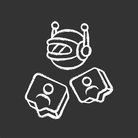 Social Bot Chalk Icon Socialbot Chatbot Smm Automation Tool Software Program Automatically