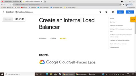 Qwiklabs Create An Internal Load Balancer Gsp216 Youtube