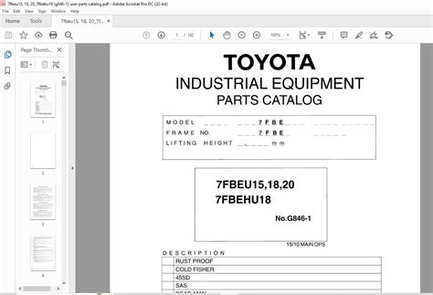 Toyota Forklift Parts Diagram And Identification Guide