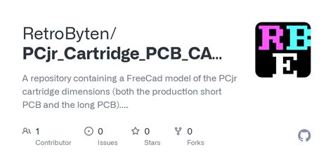 Github Retrobyten Pcjr Cartridge Pcb Cad Reference A Repository Containing A Freecad Model Of