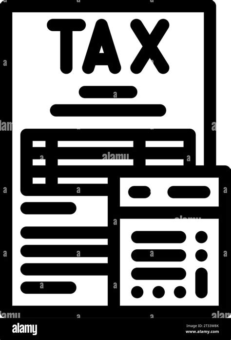 Tax Calculation Line Icon Vector Illustration Stock Vector Image And Art