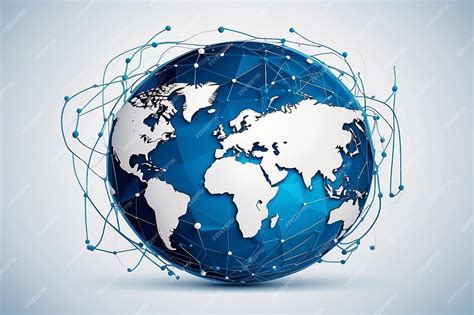 Premium Photo Abstract Network Vector Concept With World Globe Internet And Global Connection
