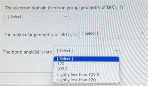 Solved The Electron Domain Electron Group Geometry Of