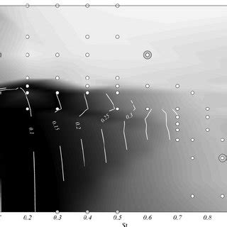 Color map of leaflet angular position θ t at the peak of the flow