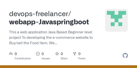 Github Devops Freelancerwebapp Javaspringboot This A Web Application Java Based Beginner