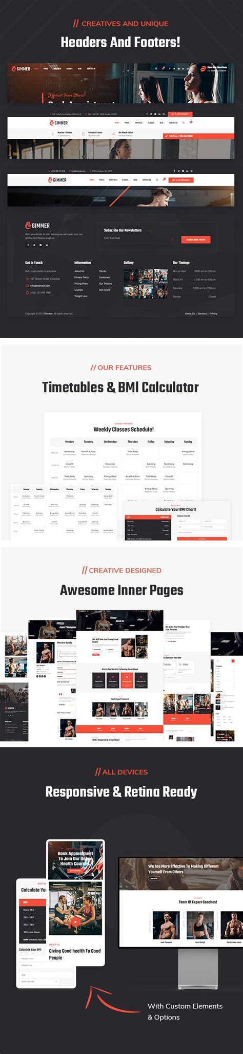 Gimmer Fitness Gym HTML Template Gym Workouts Fitness Owner Diy Workout