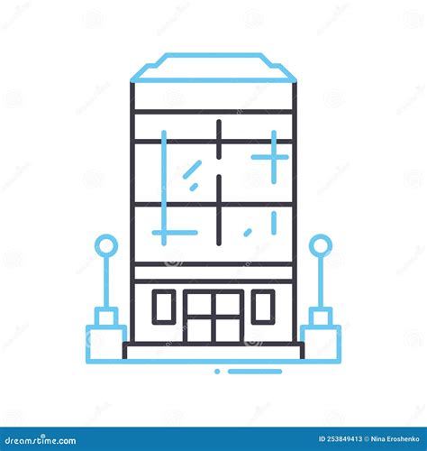 Office Line Icon Outline Symbol Vector Illustration Concept Sign Stock Vector Illustration