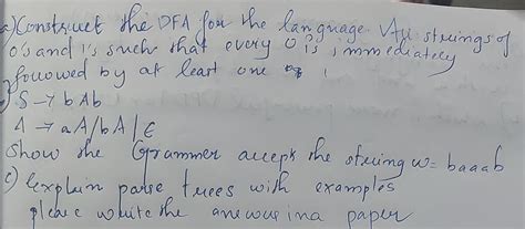 Solved Theory Of Computation Please Write The Answers In A Chegg