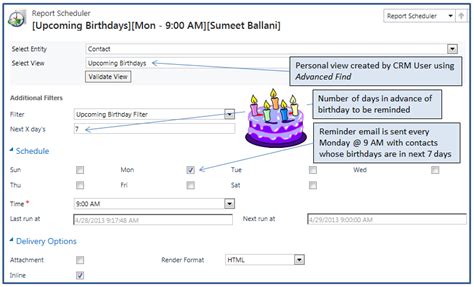 Event Reminder Using Report Scheduler For Microsoft Dynamics Crm