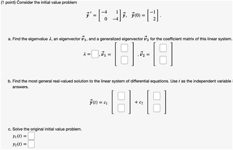 Solved Point Consider The Initial Value Problem 7 J O 11