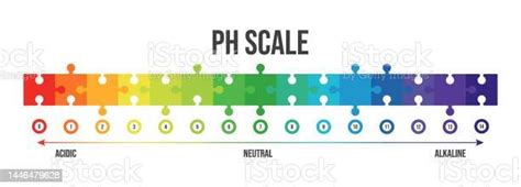 Vector Illustration Of Ph Scale Isolated On White Background Color Ph Value Scale Chart Meter ...