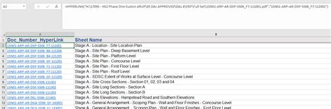 Pdfs To Excel Hyperlink Problem Revit Dynamo