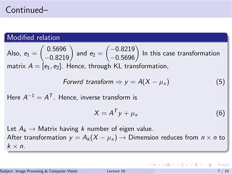 lecture 16 kl transform in image processing pdf 3 d graphics