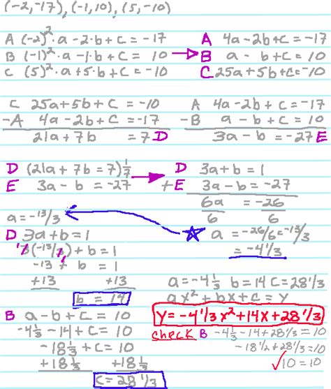 How To Create A Quadratic Equation From Two Points Tessshebaylo