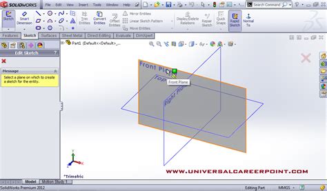 Solidworks Basic Training Tutorial Sketching Lines Universal Career Point