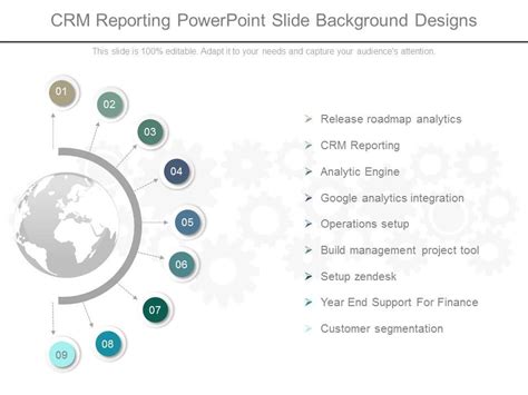 Crm Reporting Powerpoint Slide Background Designs PowerPoint Slide