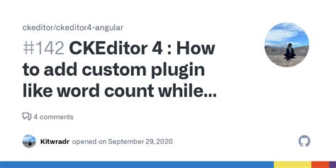 Ckeditor 4 How To Add Custom Plugin Like Word Count While Building