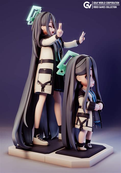 Aris Tendou Blue Archive D Model By Gray World Corporation